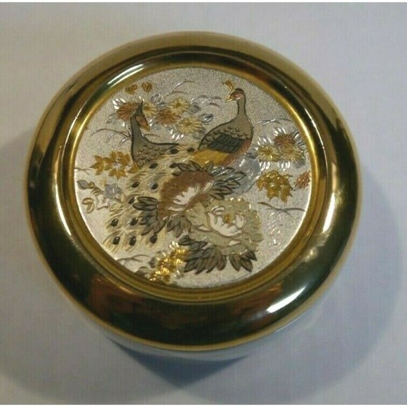 Vintage | Accents | The Art Of Chokin Trinket Box 24k Gold Edged ...